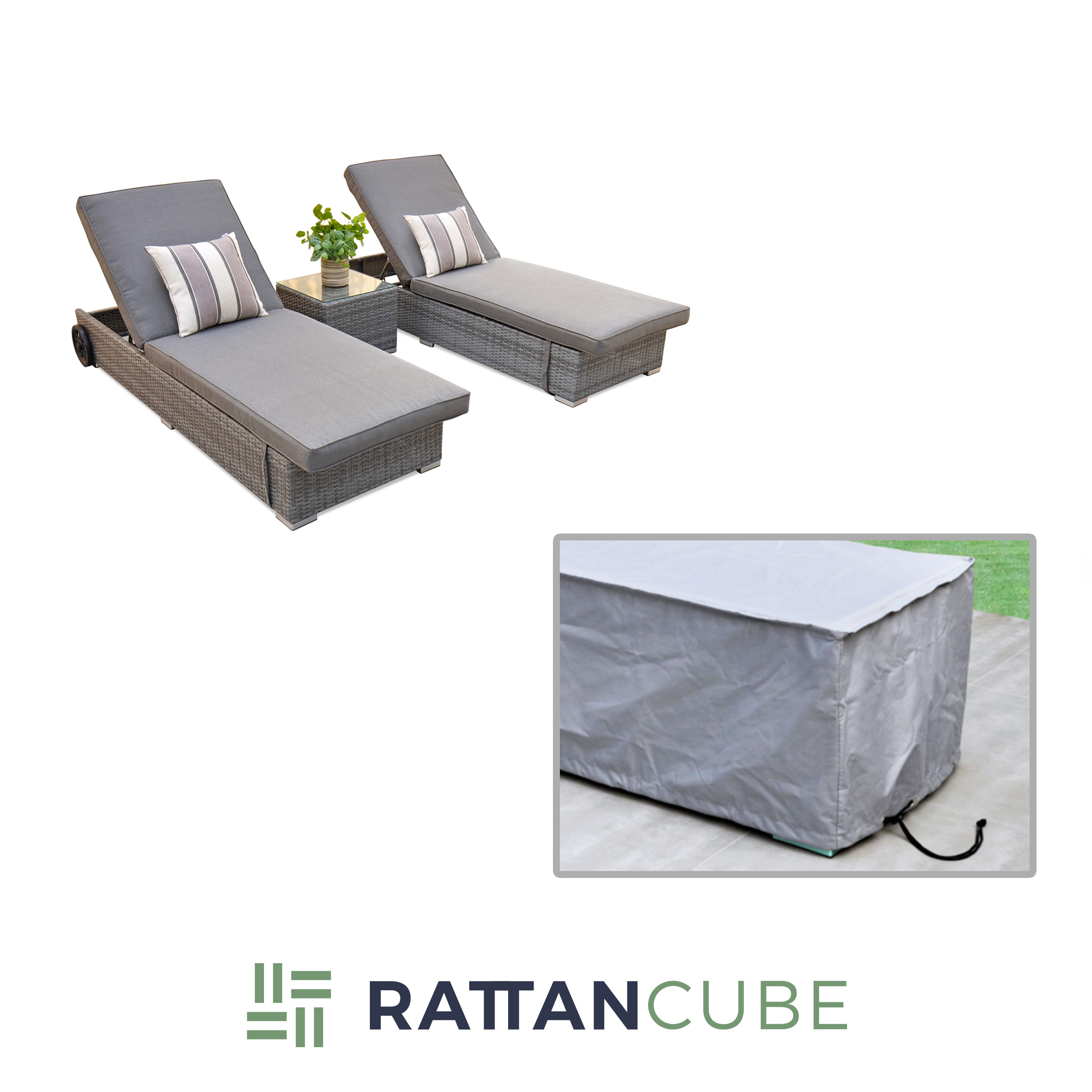 Brunswick Lounger Cover Rattan Cube Brunswick Lounger Cover Rattan Cube